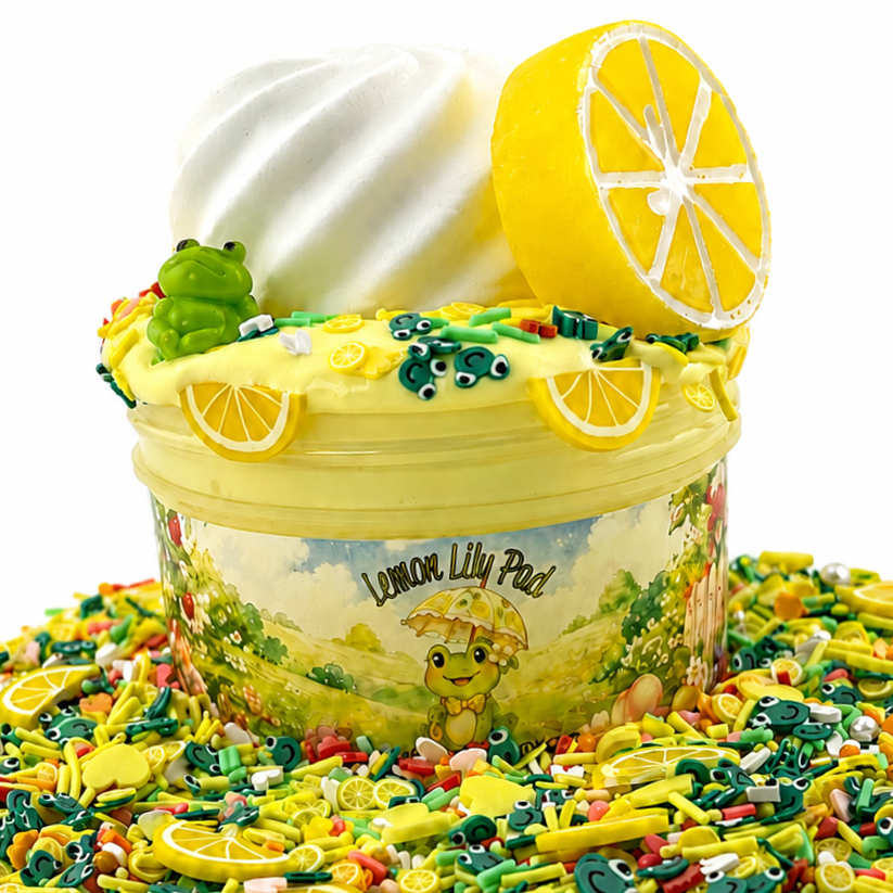 Lemon Lily Pad Pudding Slime - Retro Slime Company