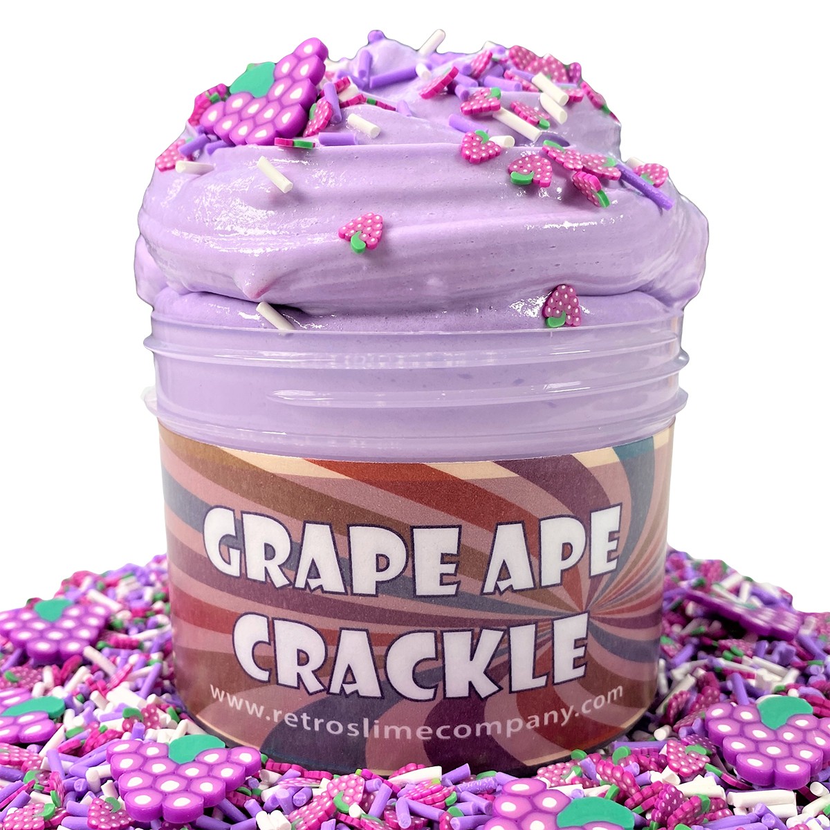 Grape Ape Crackle Jelly Cream Slime - Retro Slime Company