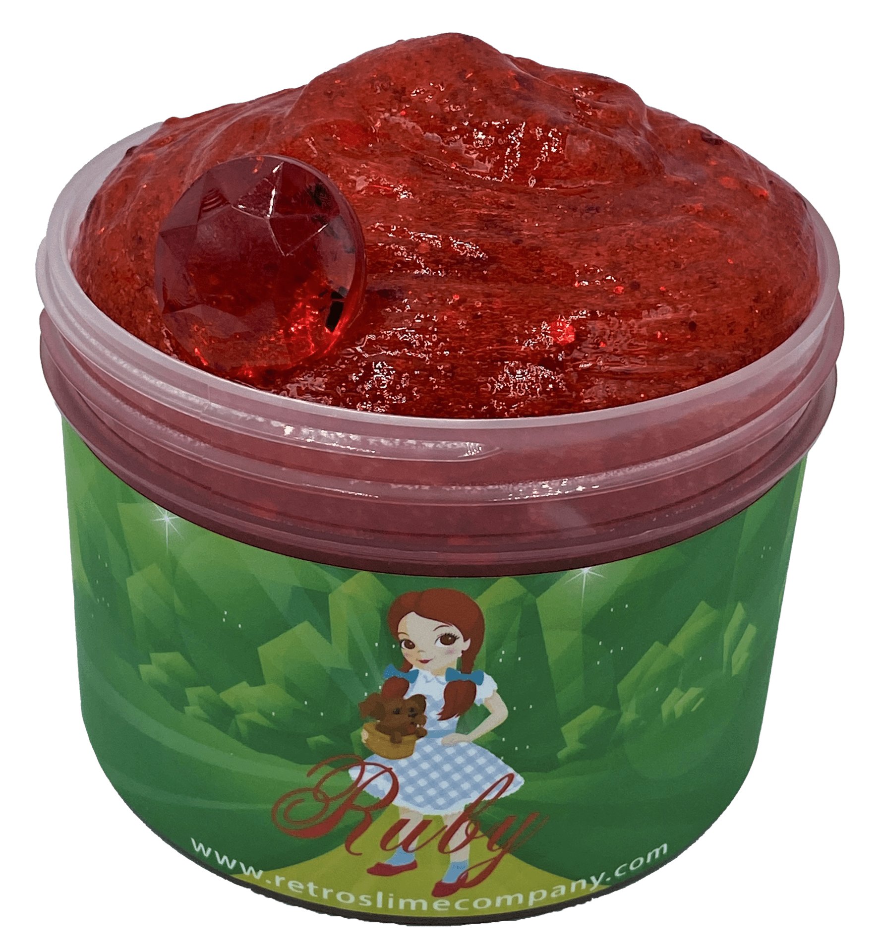 Ruby Clear Glitter Slime - Retro Slime Company