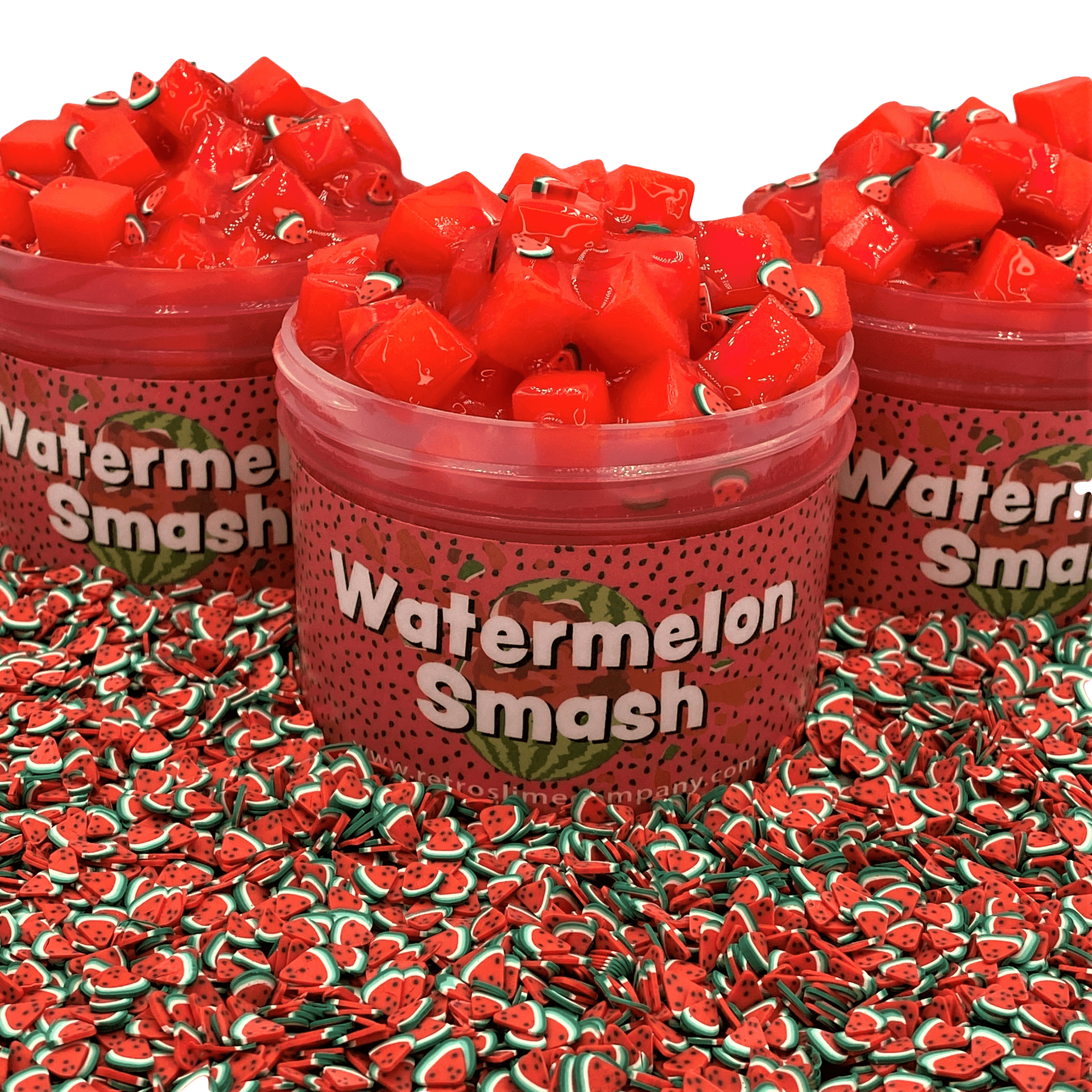 Watermelon Smash Jelly Cube Slime - Retro Slime Company