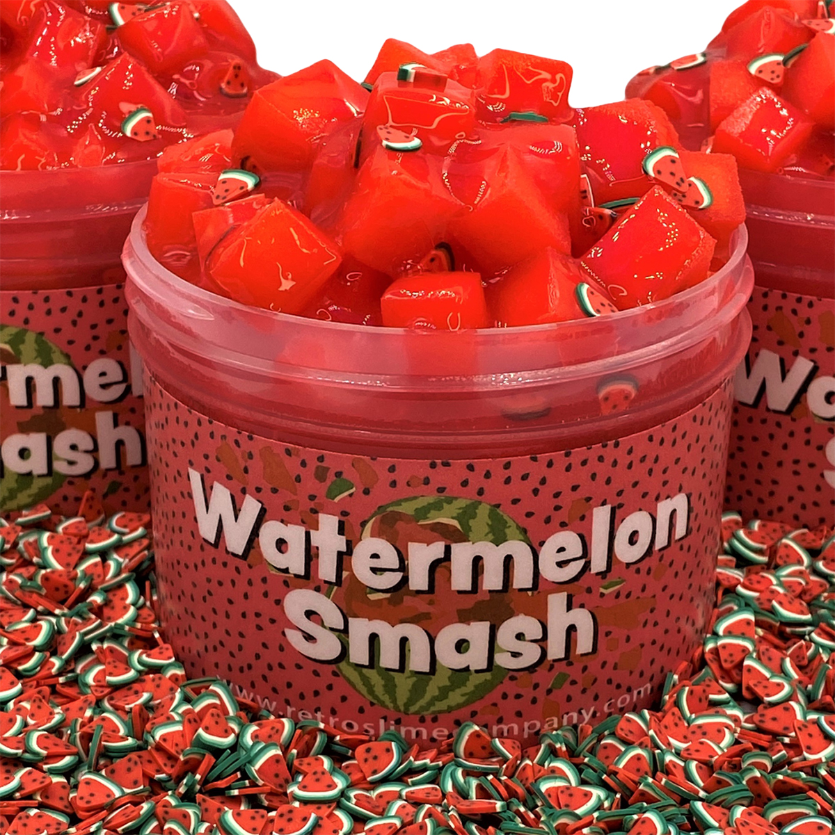 Watermelon Smash Jelly Cube Slime - Retro Slime Company