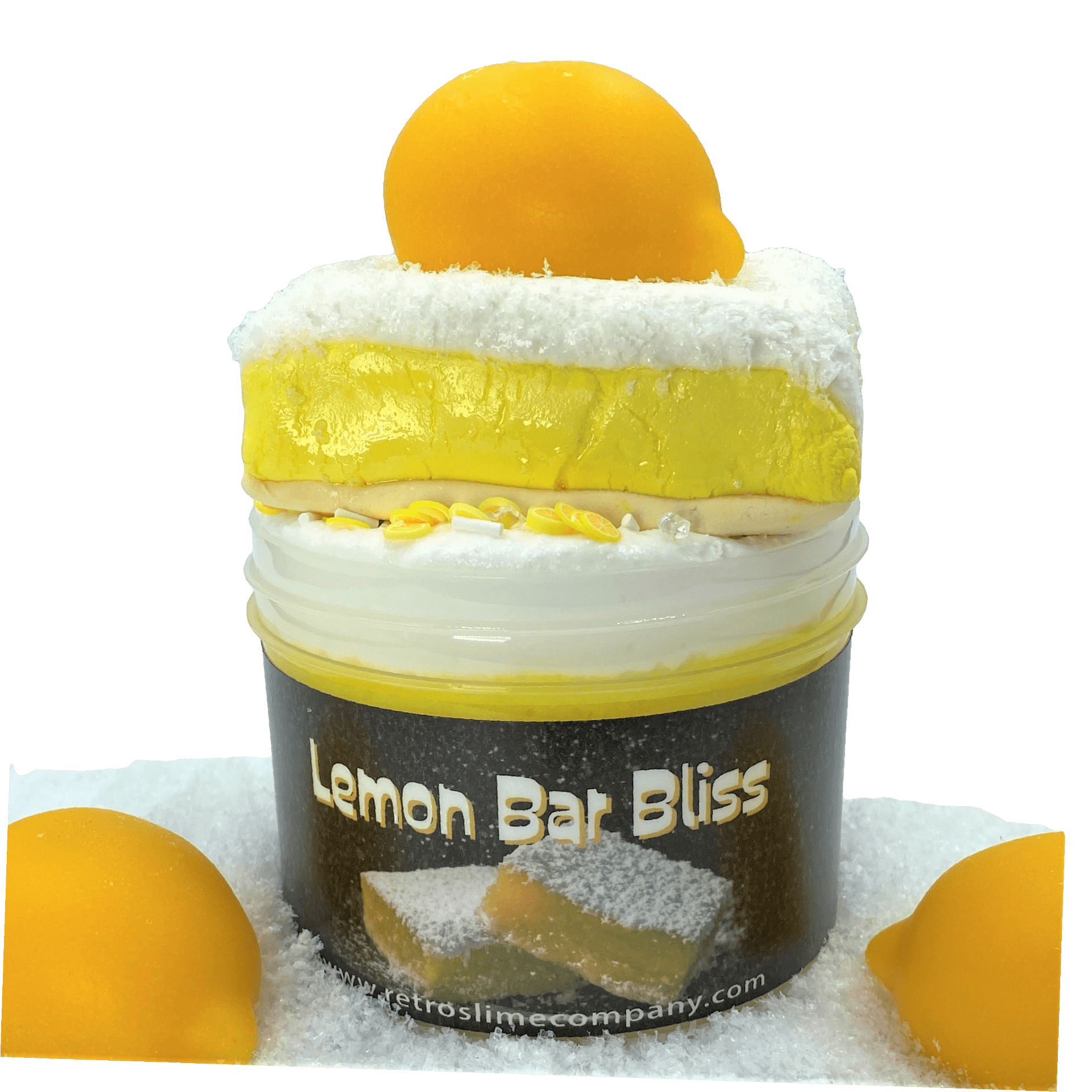 DIY Snow Fizz Slime Lemon Bar Bliss - Retro Slime Company