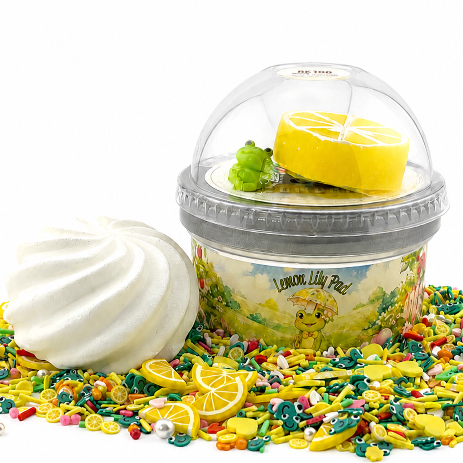 Lemon Lily Pad Pudding Slime - Retro Slime Company